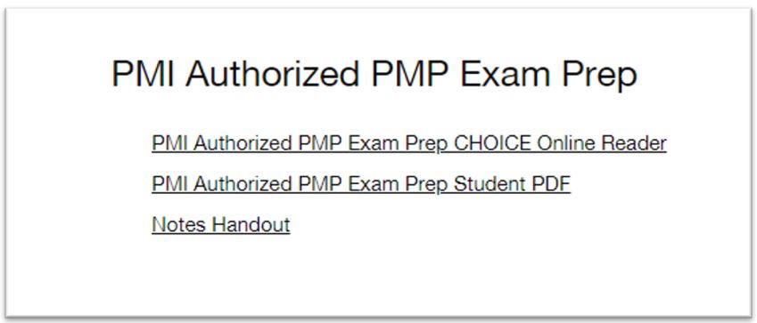 PMP® Course Materials offered by PMI | 3FOLD
